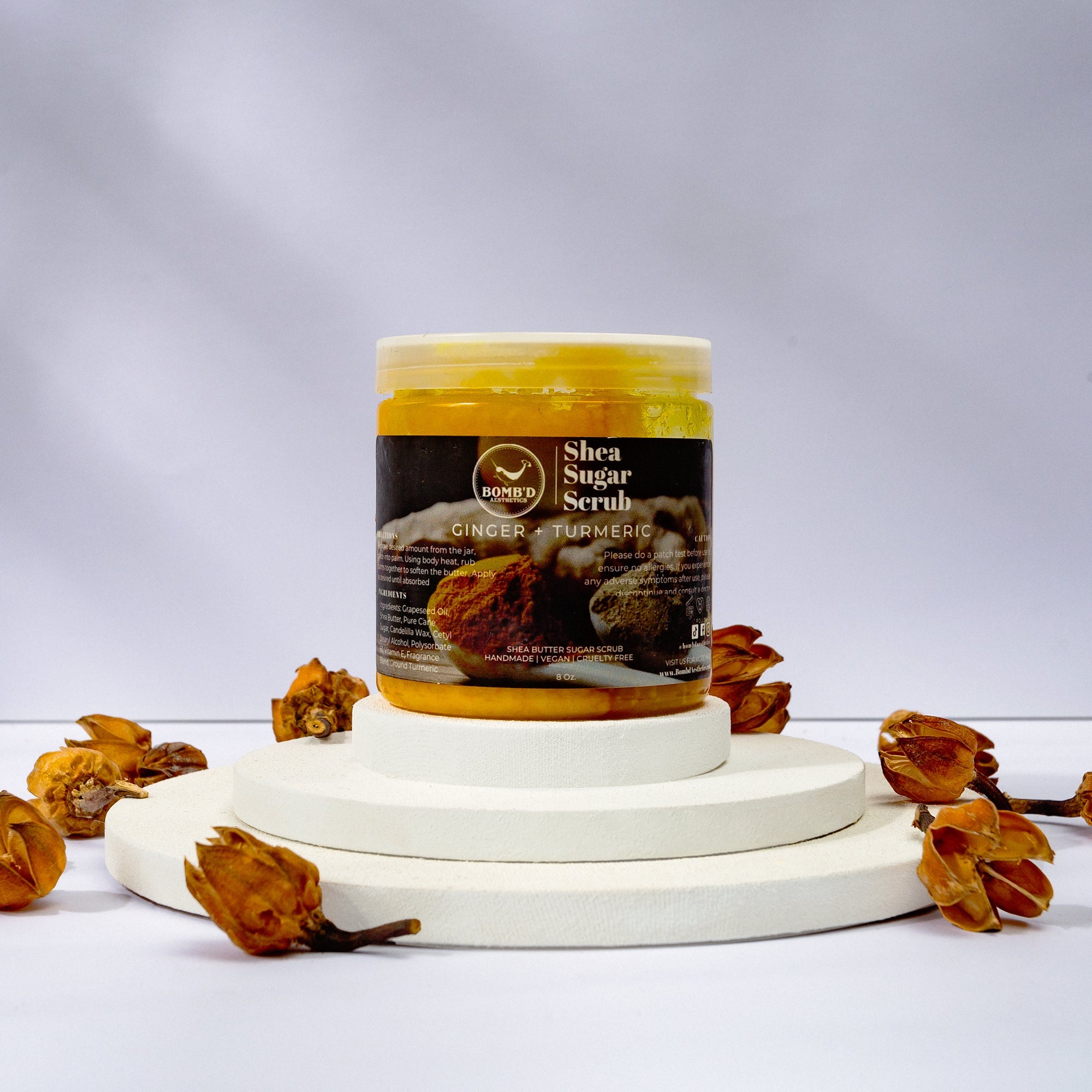 Ginger + Turmeric Shea Butter Sugar Scrub – SknFolks